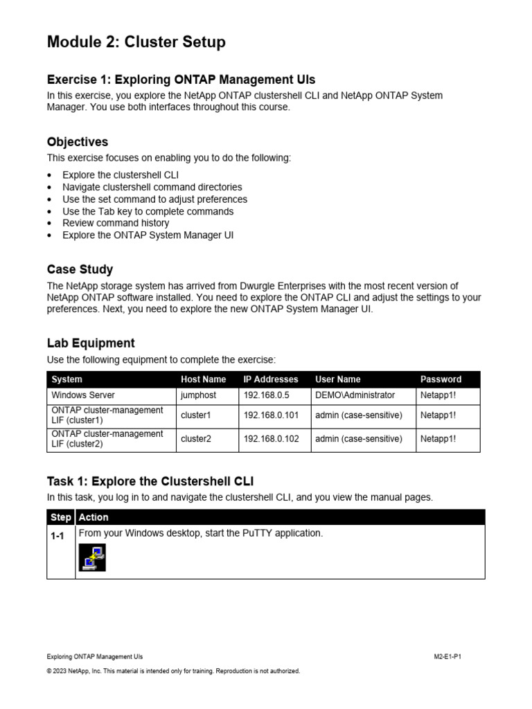 E02 ClusterSetup | PDF