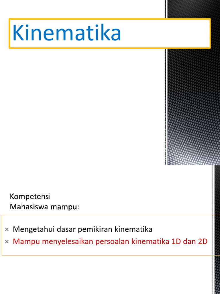 Pertemuan 3 Kinematika | PDF