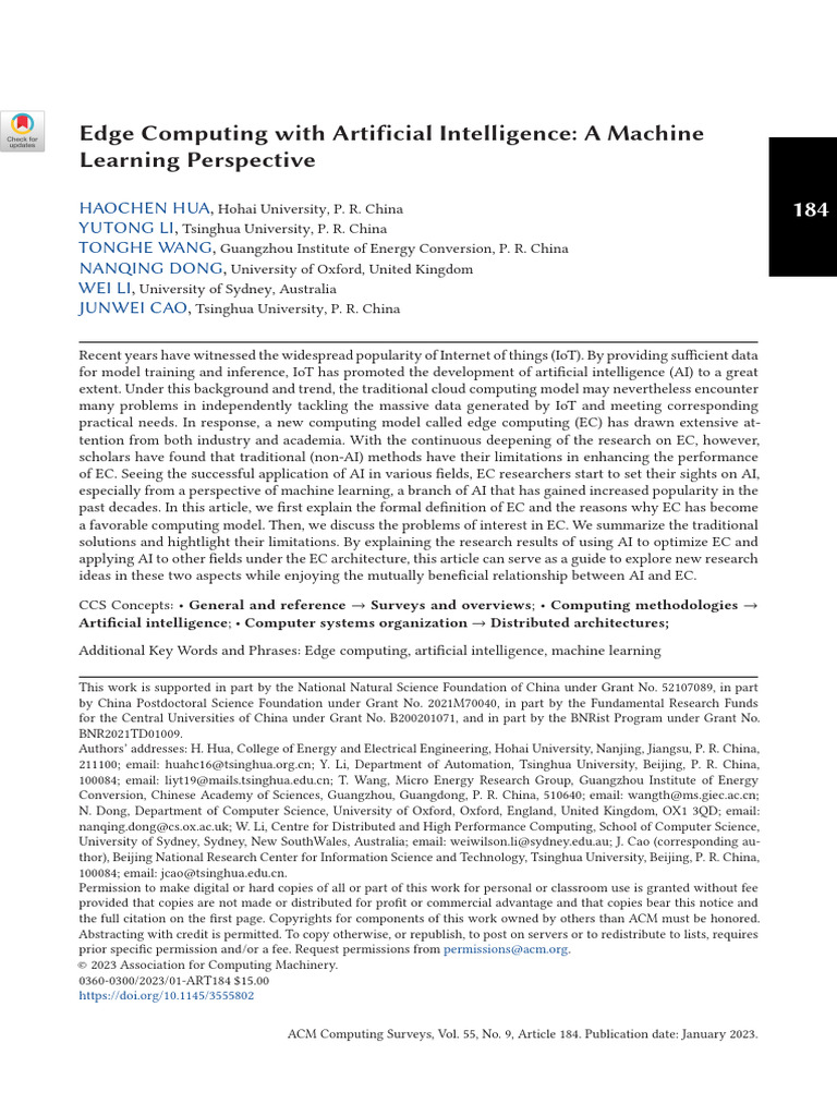 Edge Computing With Artificial Intelligence-A Machine Learning ...