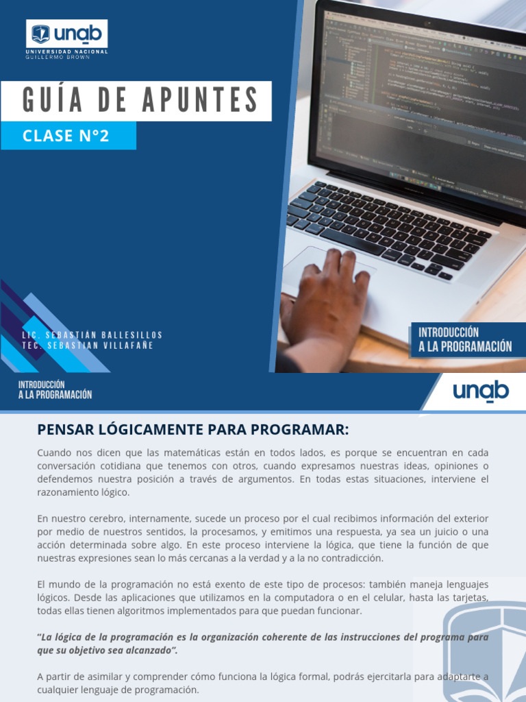 Apunte 2 - Int. a la Programación | PDF