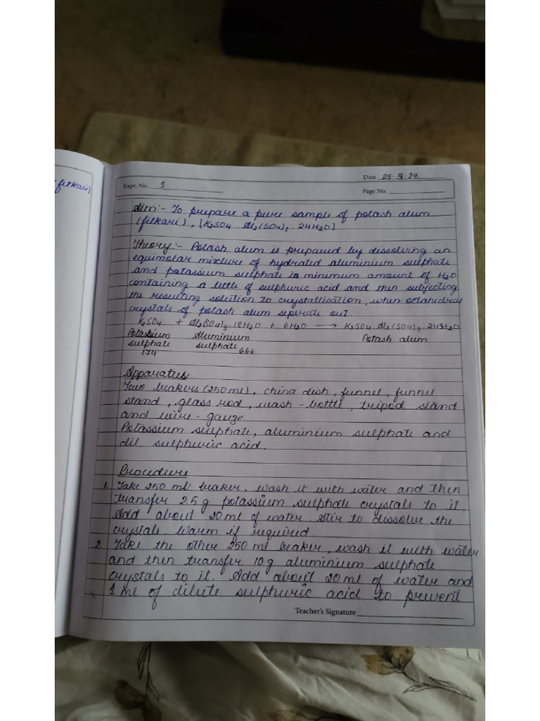 Chem Practical File-1 | PDF