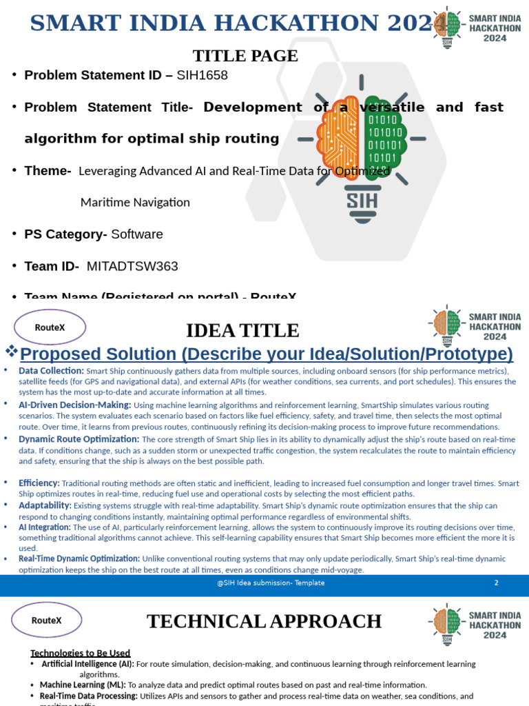 SIH Ship Routing | PDF