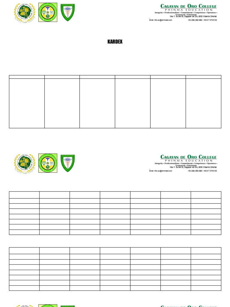 KARDEX | PDF