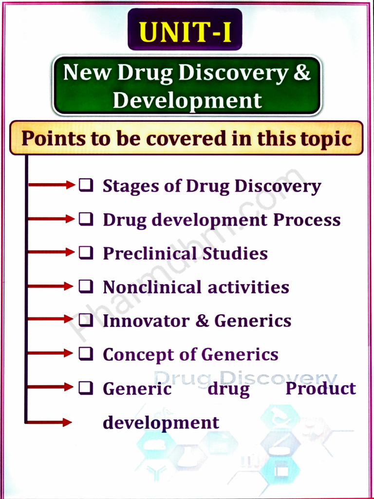 Pharmaceutical Regulatory Science Unit 1 | PDF