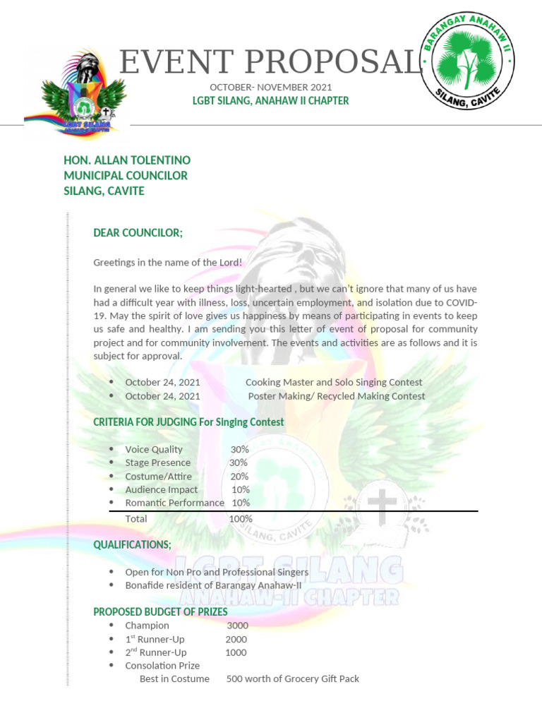 Event Proposal | PDF