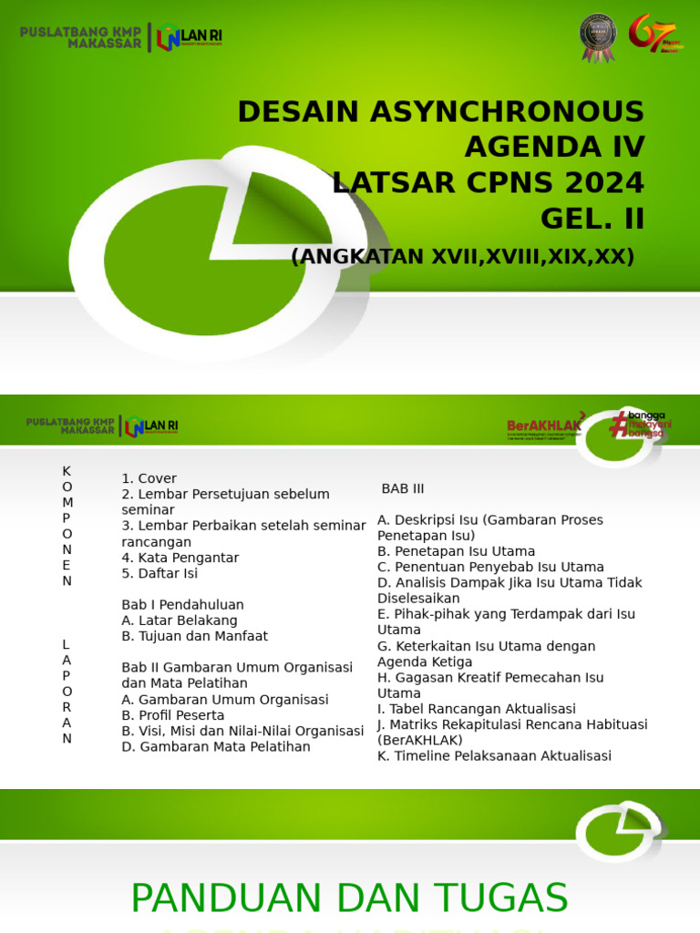 Desain Asynchronous Agenda Iv Latsar Cpns 2024 Gel. Ii: (Angkatan Xvii ...