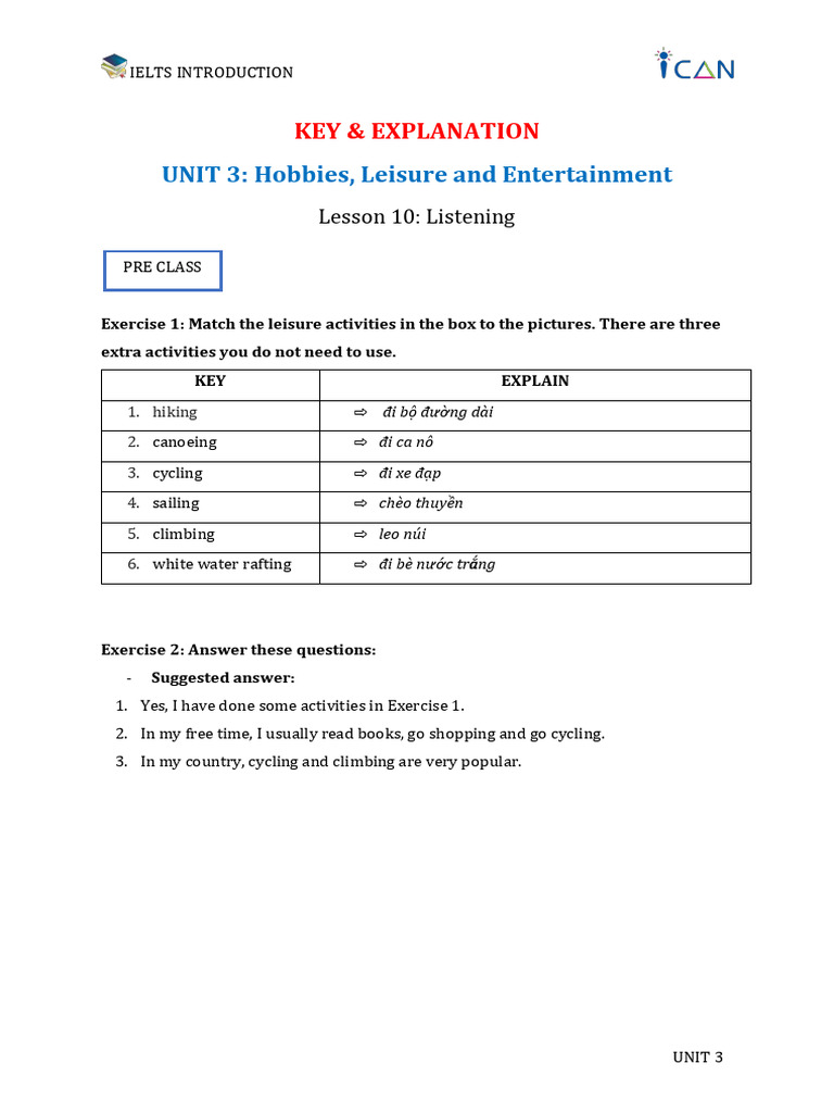 Lesson 10 - Key | PDF