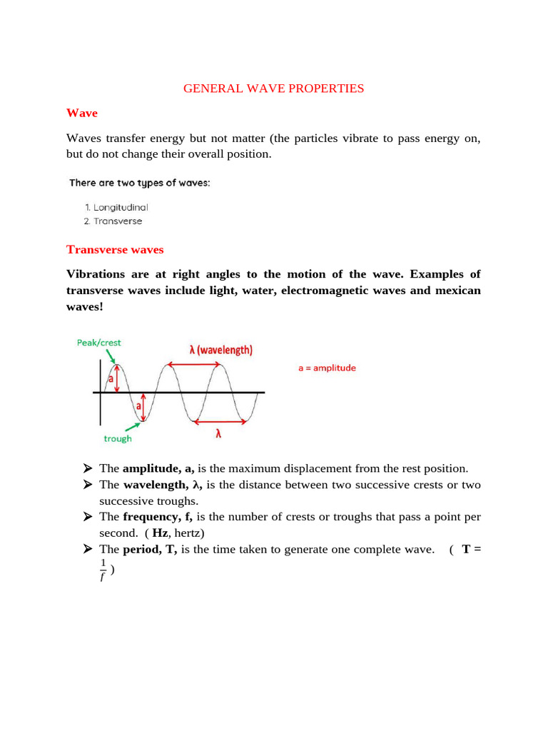 General Wave Properties | PDF