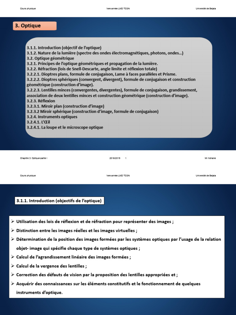 Chapitre 3 Optique | PDF