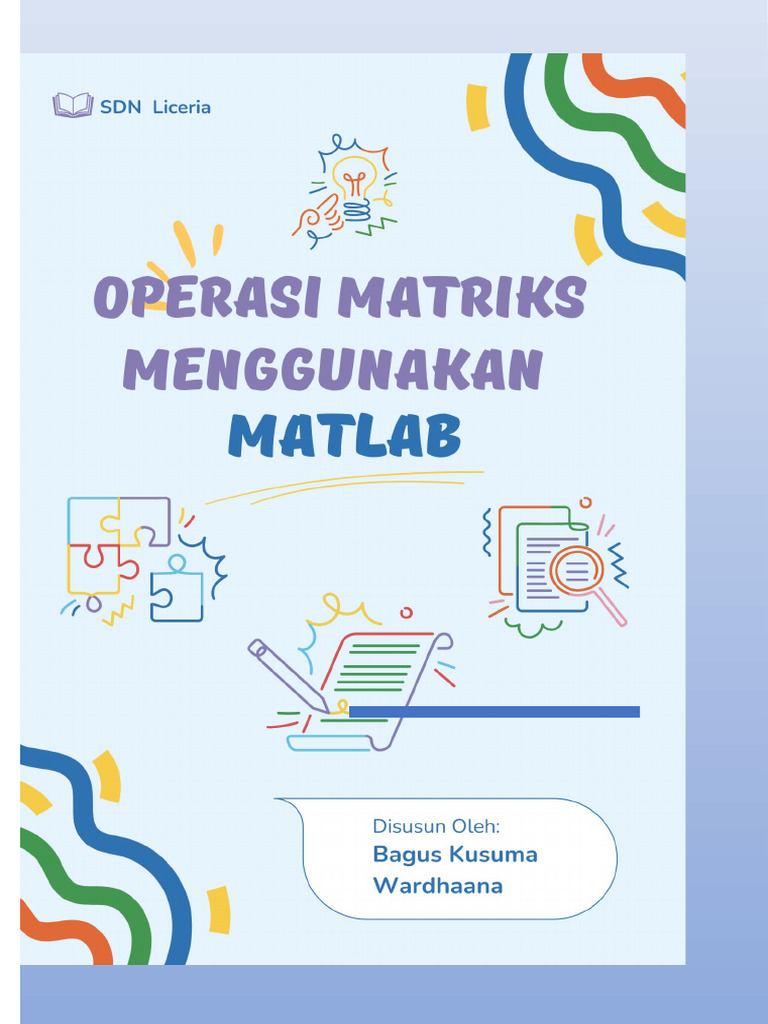 Buku Ajar Operasi Matriks Menggunakan MATLAB | PDF
