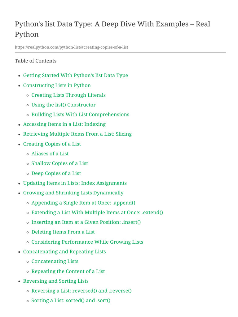 Python List | PDF
