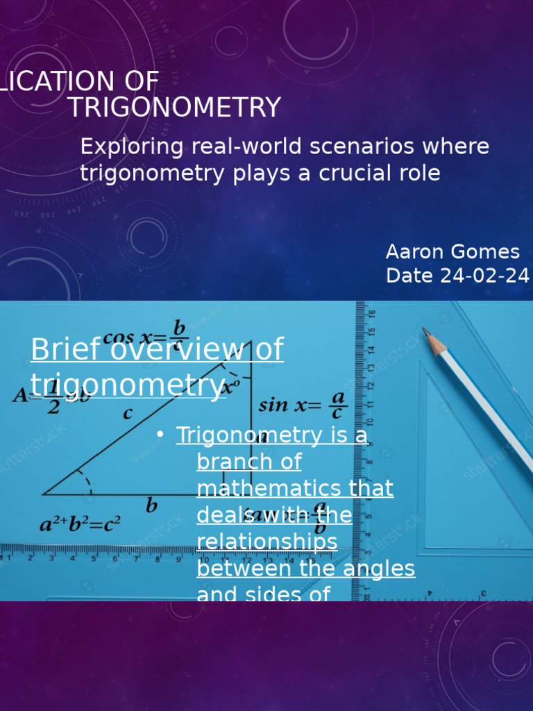 Applications of Trigonometry (Mathematics Assignment) | PDF