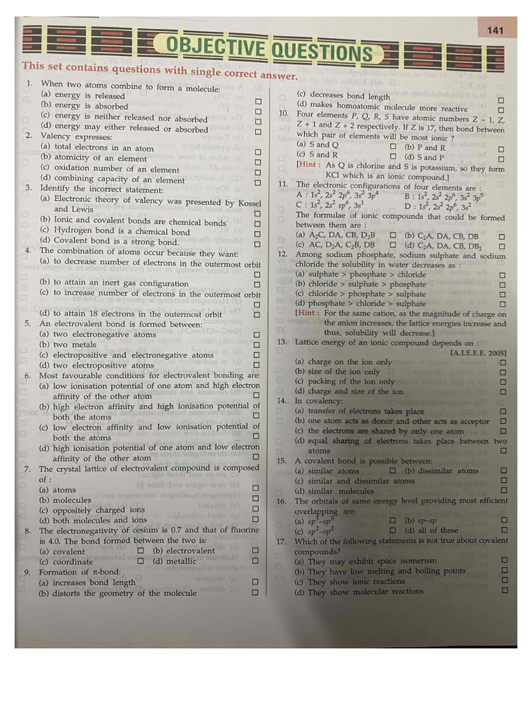 Op Tandon Chemical Bonding | PDF