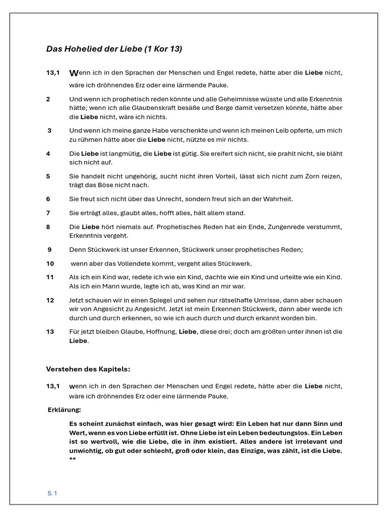 Das Hohelied Der Liebe | PDF