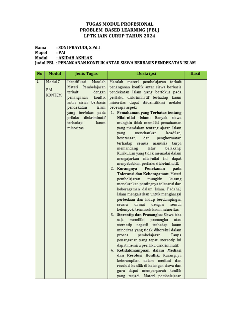 Tugas PBL Soni Prayudi Modul 9 | PDF