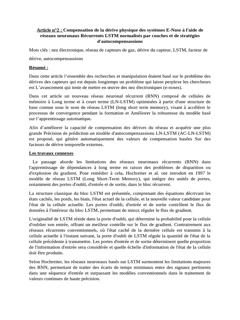 Article N°2 Compensation de La Dérive Physique Des Systèmes 1 | PDF