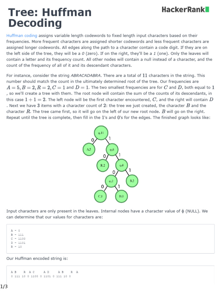 8795 Tree Huffman Decoding English | PDF 8795 Tree Huffman Decoding English | PDF