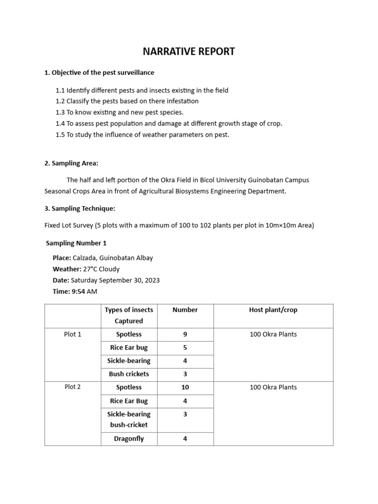 Narrative Report in Ipm Wps Office | PDF