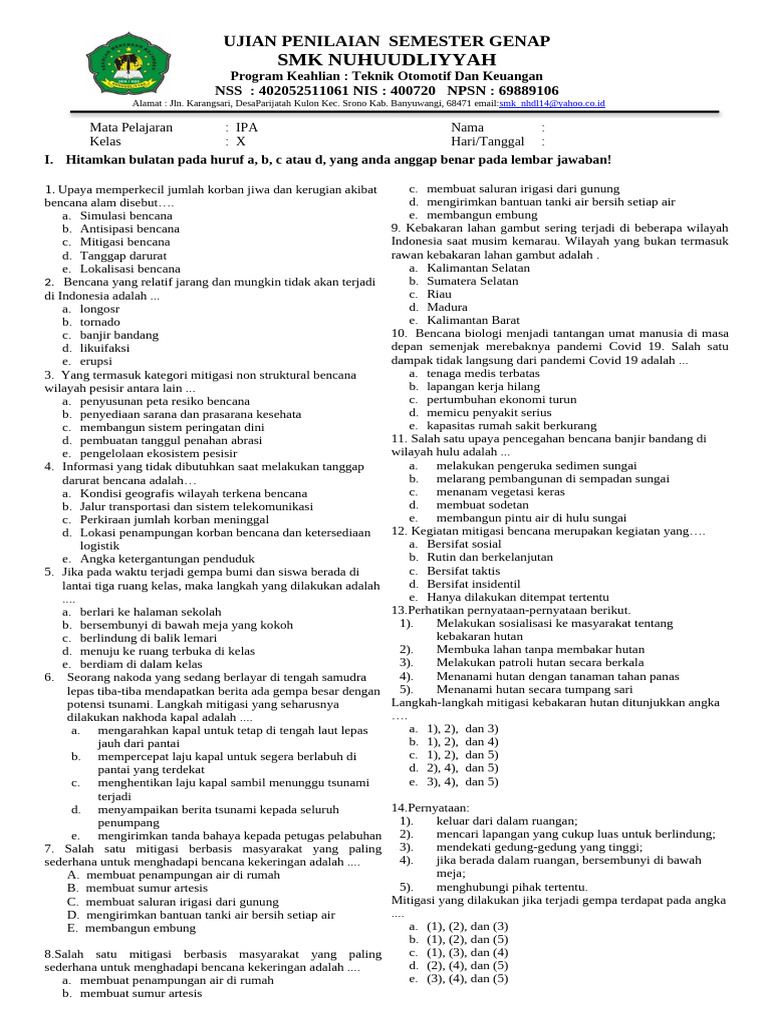 Ipa Kelas 10 Genap | PDF