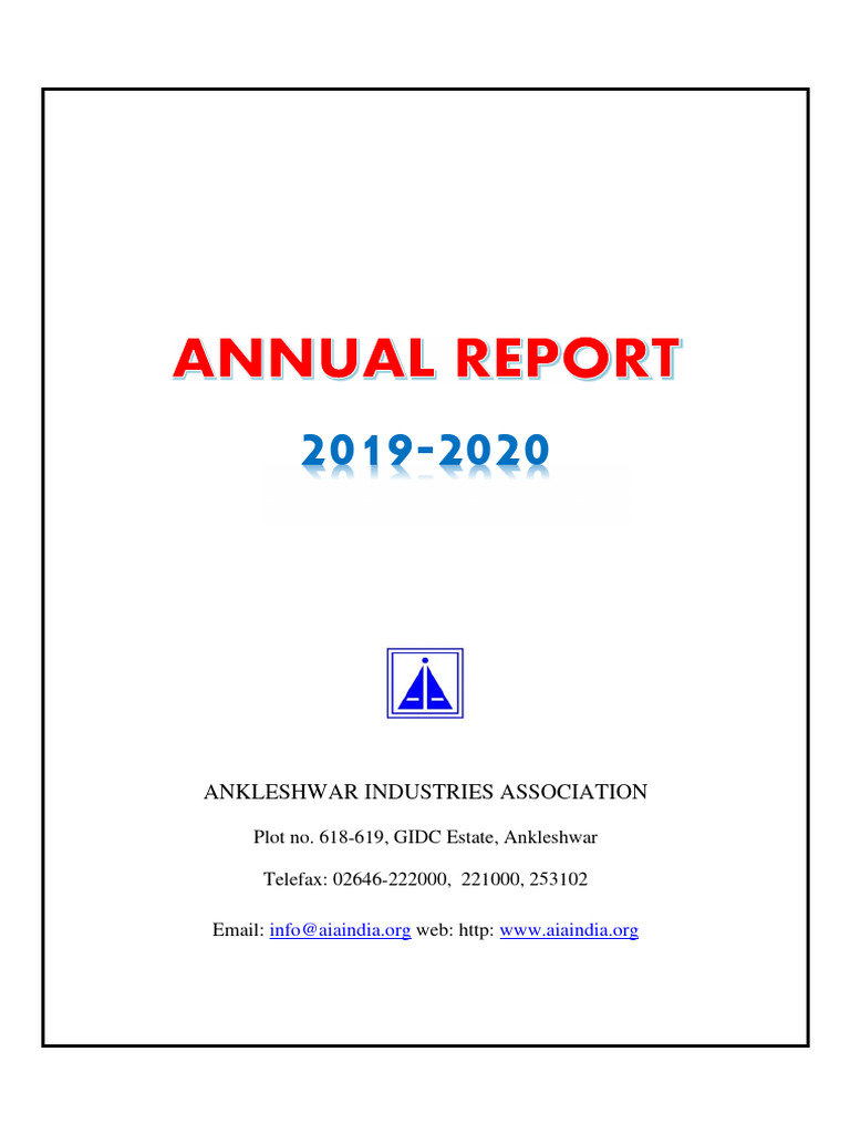 Ankleshwar Industries 2019-2020 Report | PDF | Police | Infrastructure