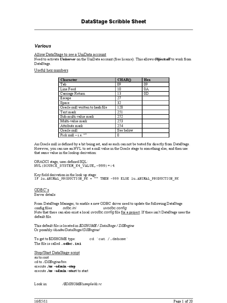 DataStage Hints | PDF | Parameter (Computer Programming) | Computer File