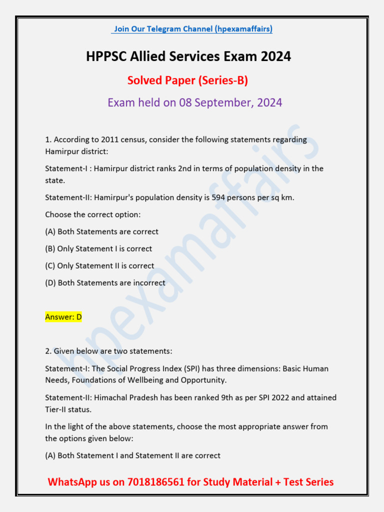 Allied 2024 Answer Key | PDF