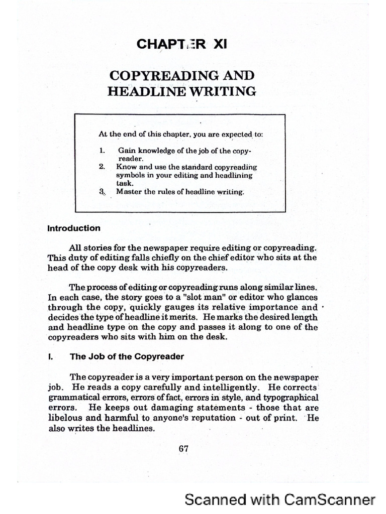 Copyreading and Headline | PDF