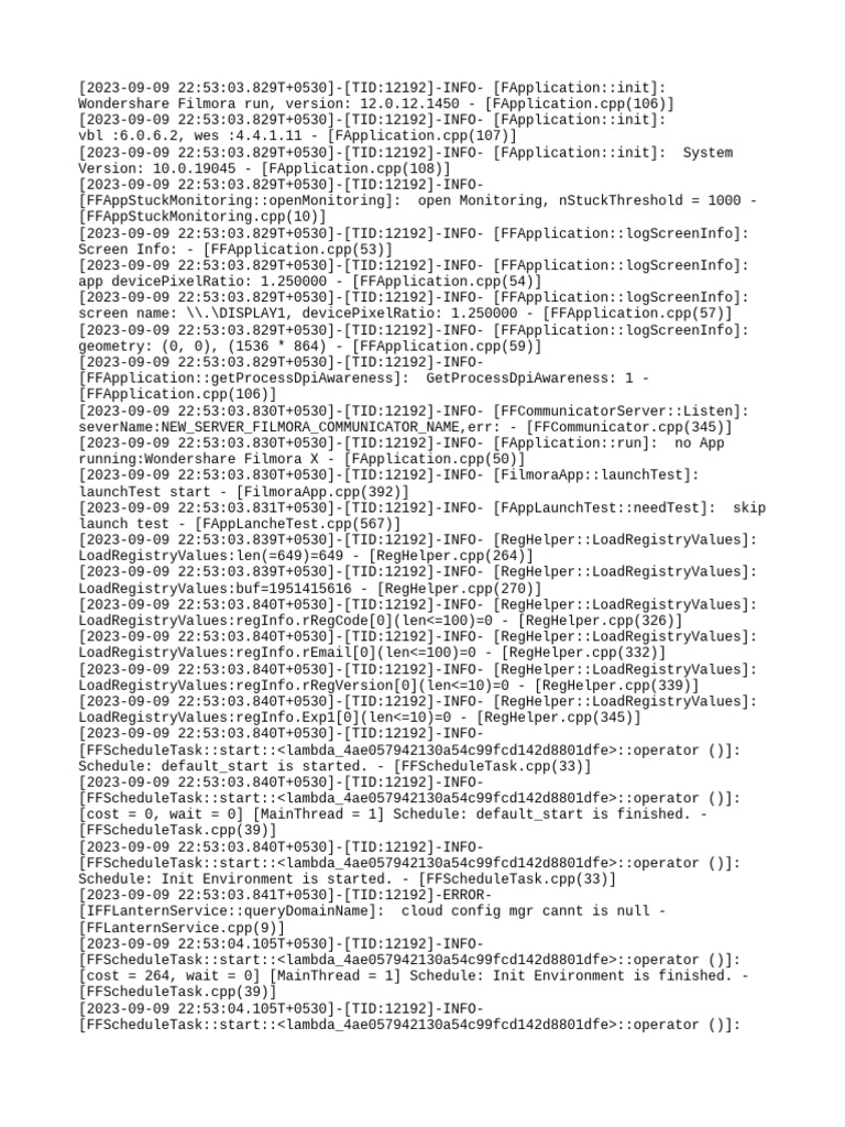 App Log 2023-09-09 | PDF