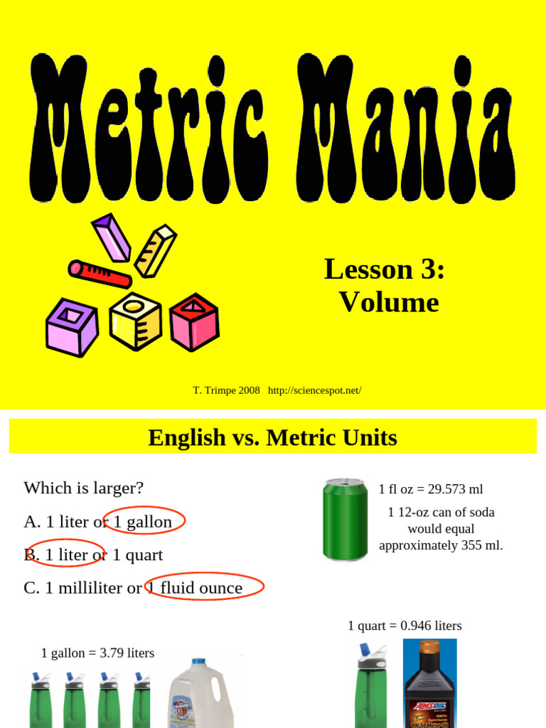 Metric Volume | PDF