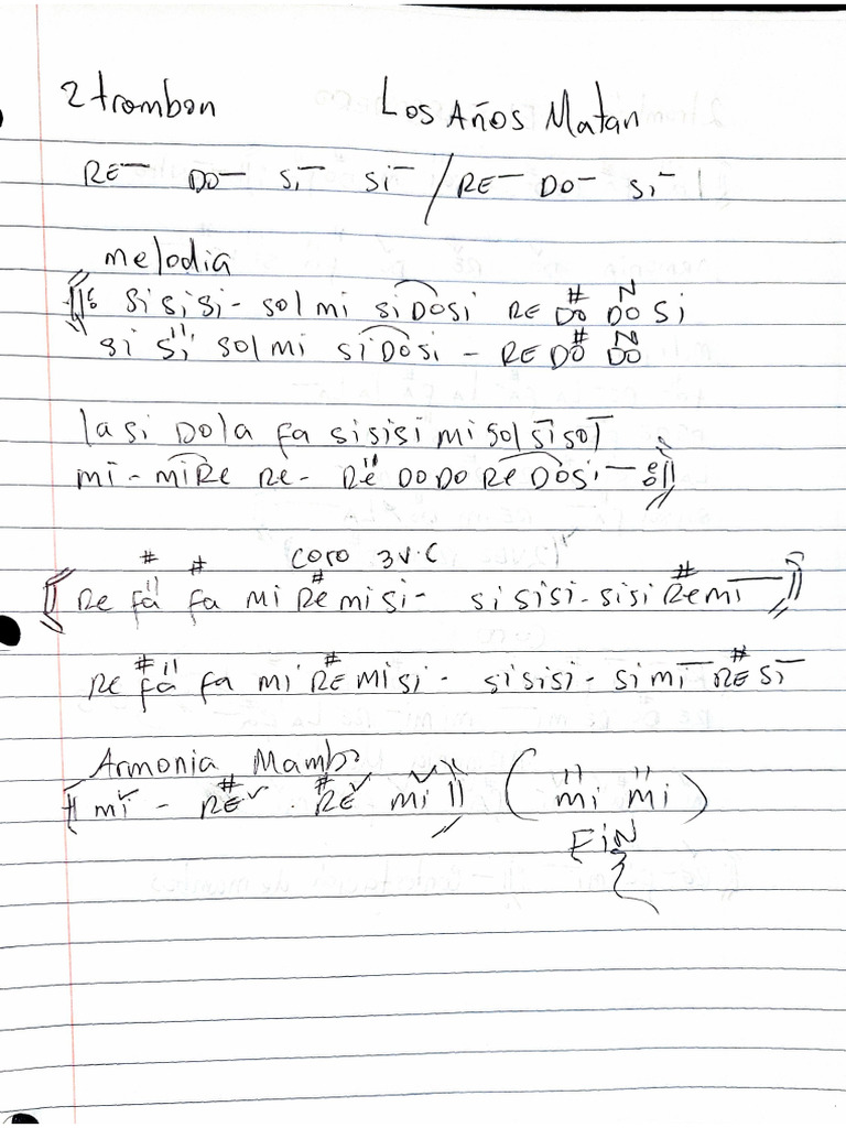 Los Años Matan 2 Trombon | PDF