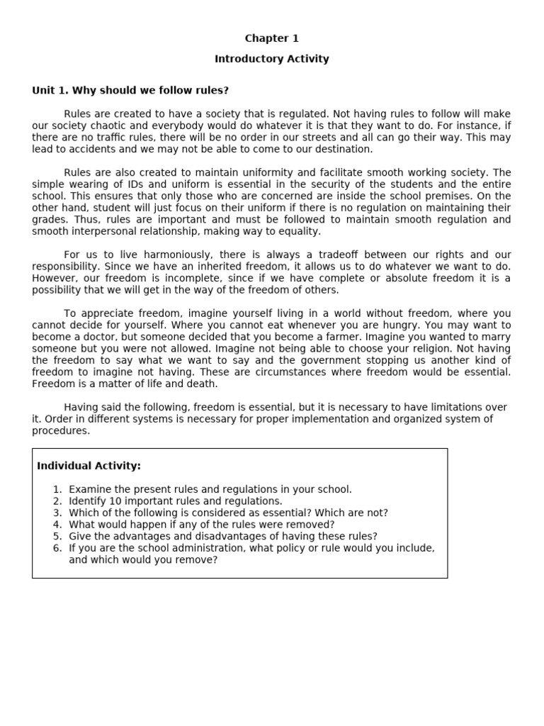 Activity On Rules | PDF