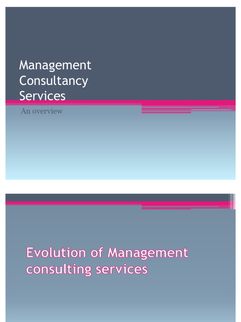 Management Consultancy-An Overview