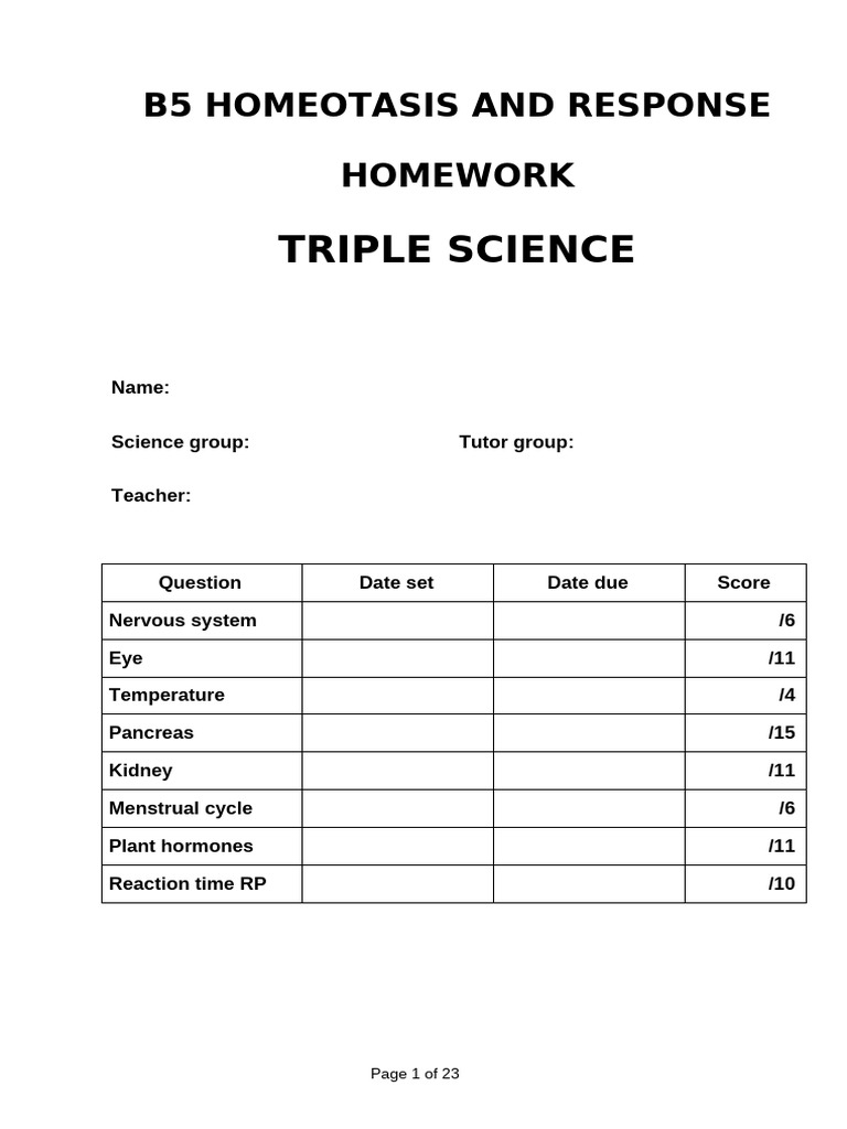 B5 Triple Homework | PDF