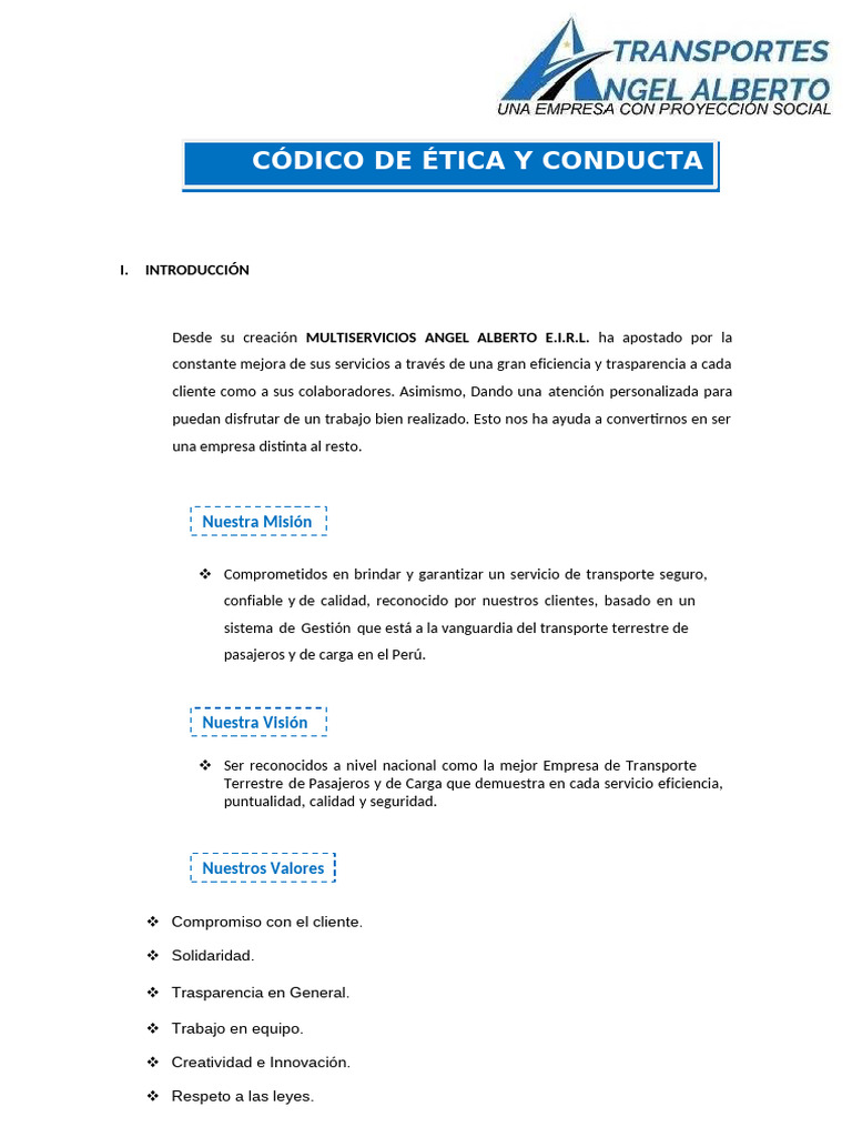 Codigo Etica | PDF