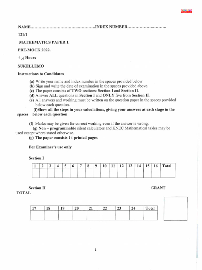 Sukellimo Math PP1 MS | PDF