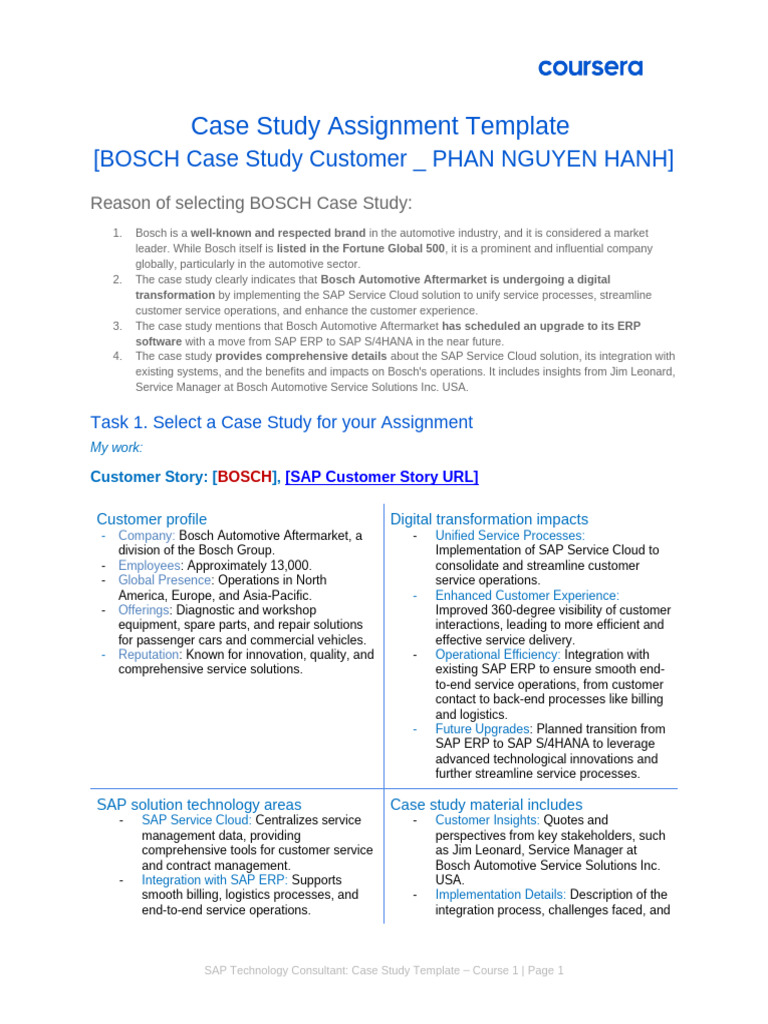 SAP Implementing _ Nguyen Hanh _ C1_Case-Study-Template | PDF