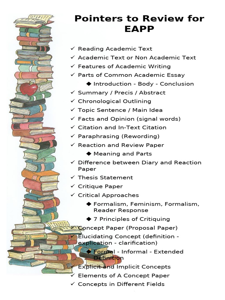 Pointers For EAPP First Quarter Exam | PDF