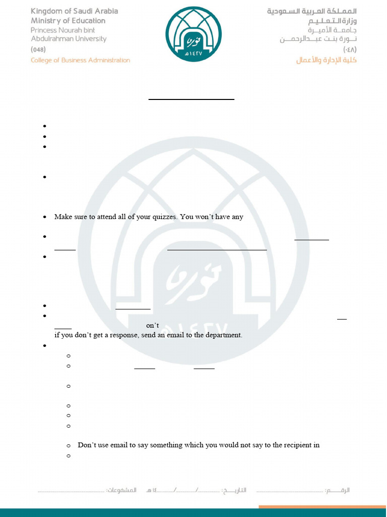 Courses Guidlines-1 | PDF