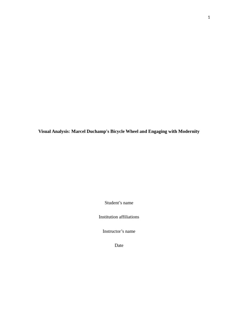 Visual Analysis | PDF | Works Of Art | The Arts