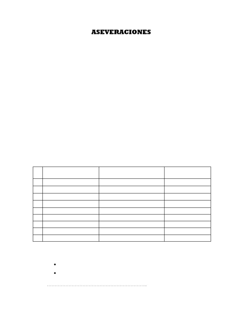 ASEVERACIONES | PDF