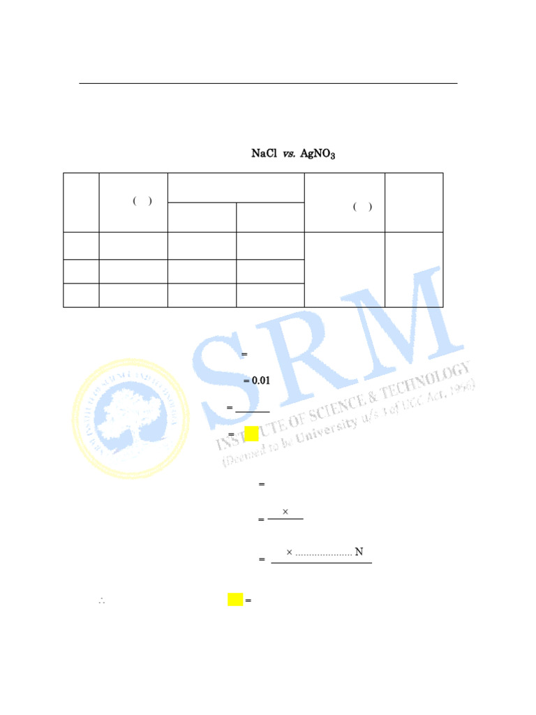 Ex No 2 Estimation of Chloride | PDF