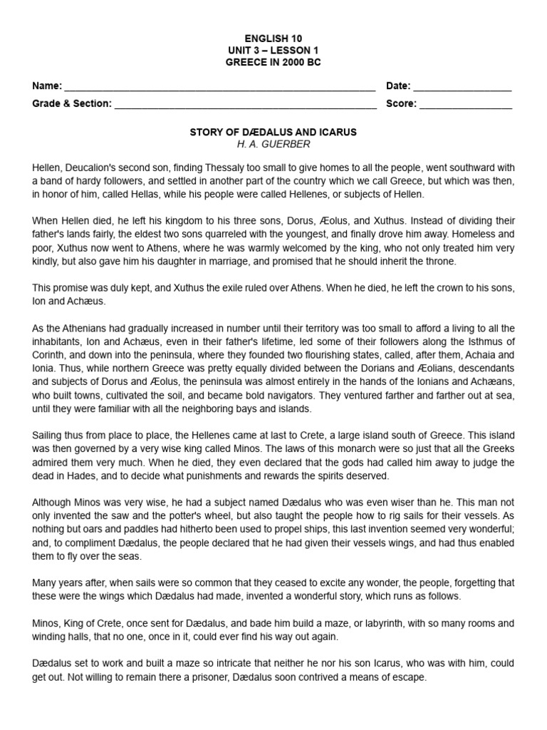 Activity Unit 3 Lesson 1 | PDF