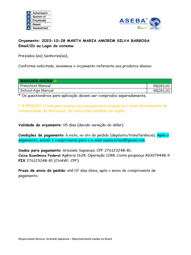 Aseba CBCL | PDF