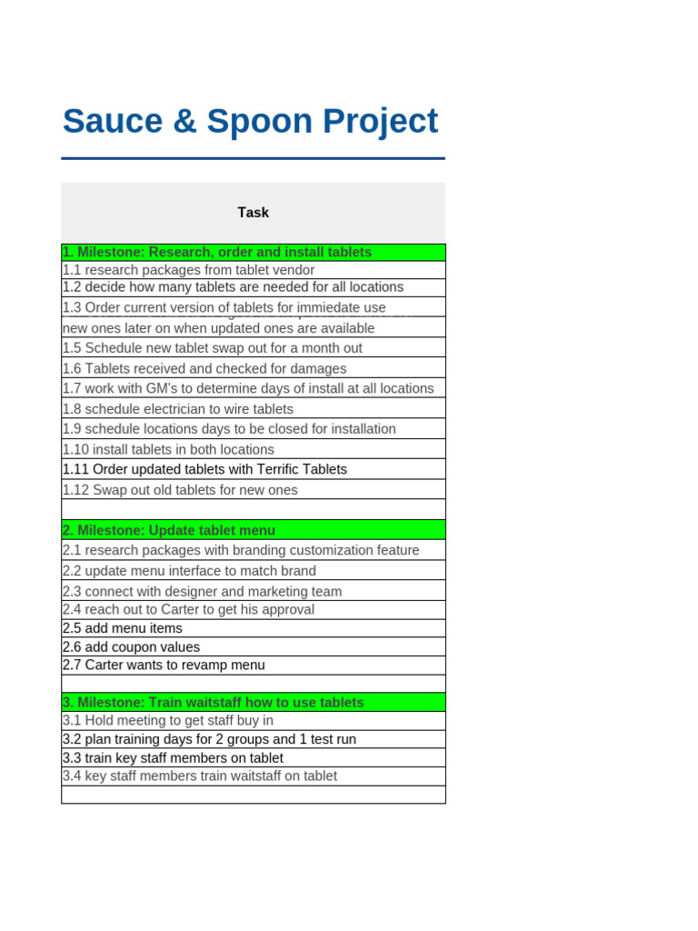 Activity Template - Project Plan | PDF