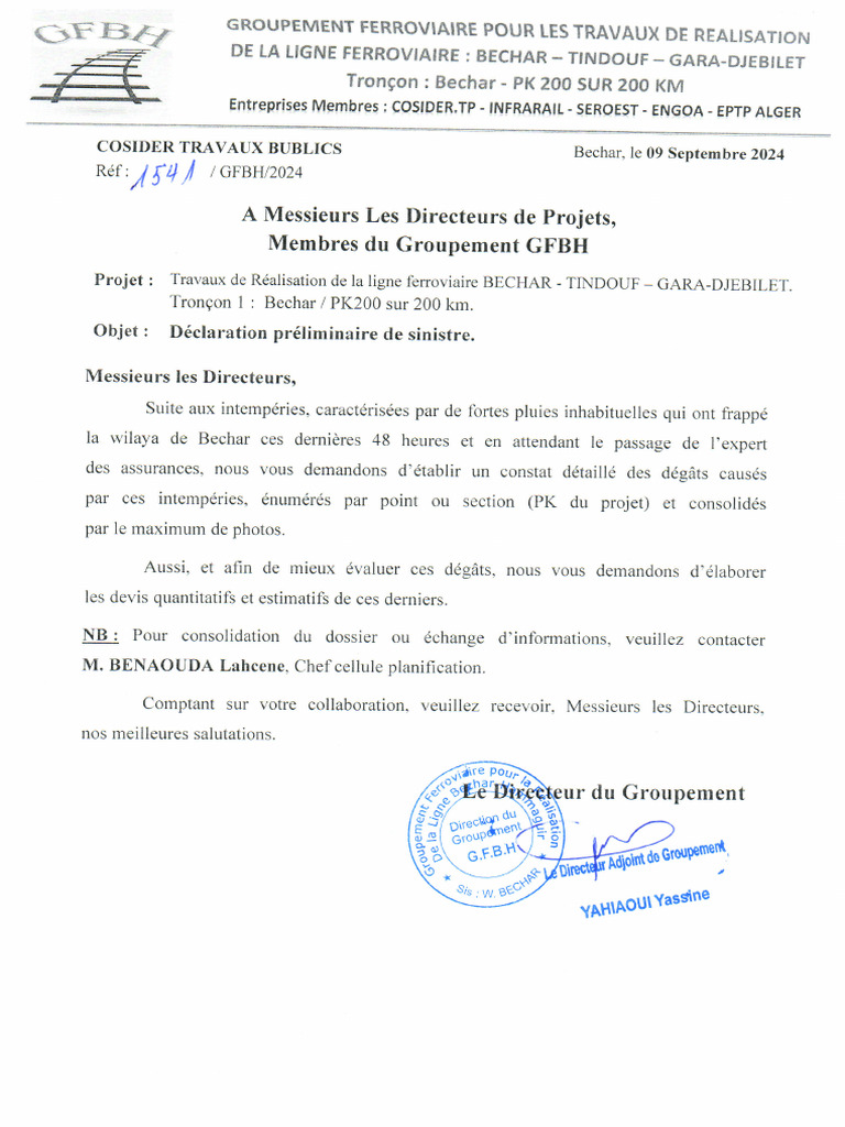 GFBH - Dégats Intempéries 09.09.2024 | PDF