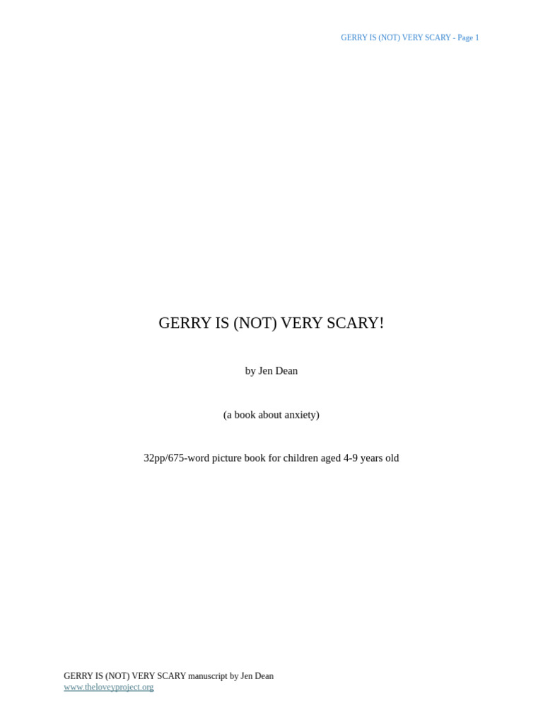 GERRY IS (NOT) VERY SCARY Manuscript v4 | PDF