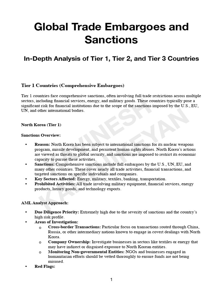 ? The Ultimate Guide To Trade Embargoes & AML ? | PDF