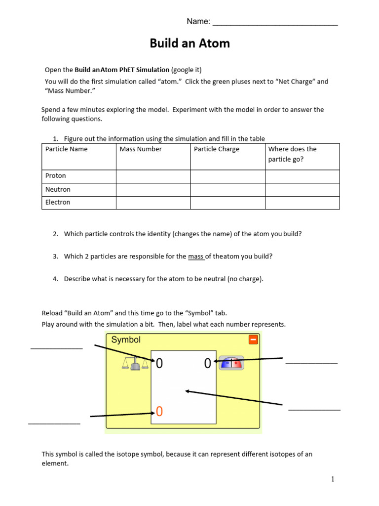 WS Build An Atom Isotopes | PDF