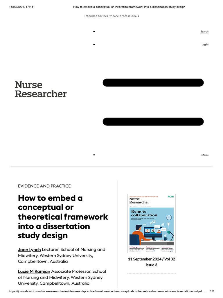 How To Embed A Conceptual or Theoretical Framework Into A Dissertation ...