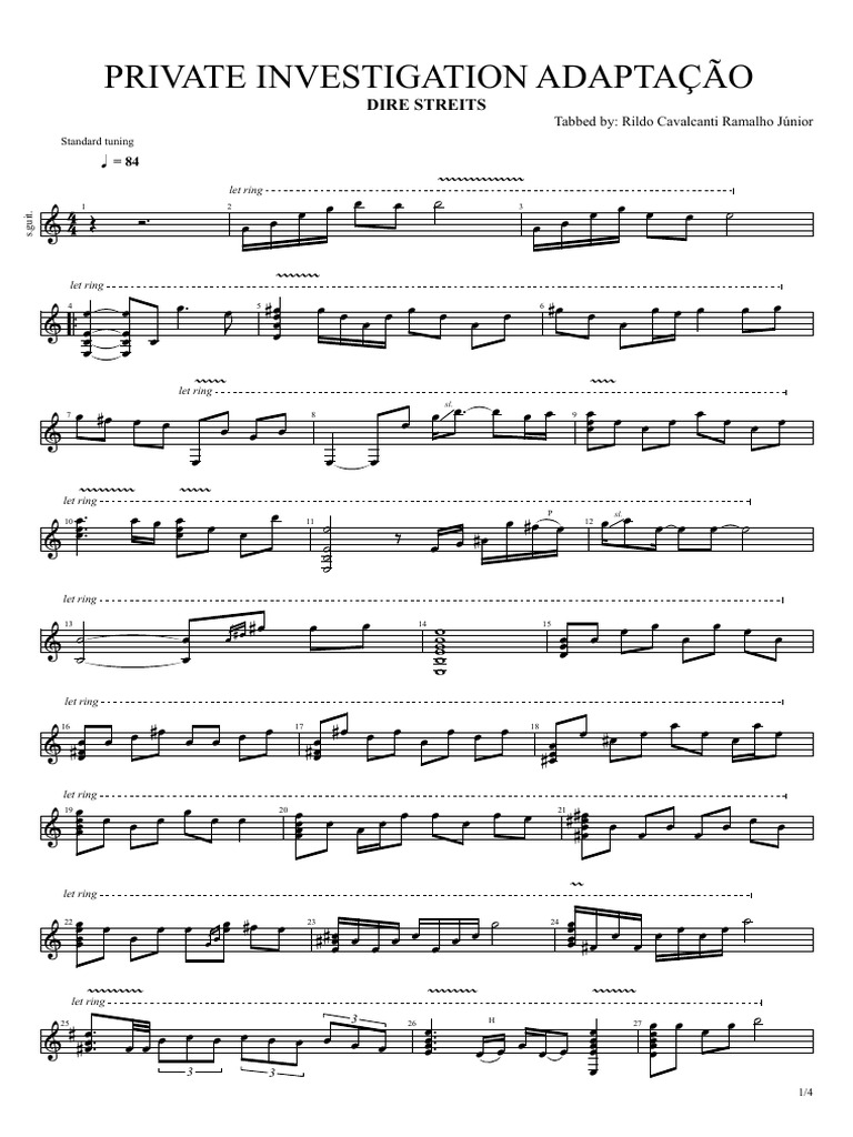Private Investigation Tab Notation | PDF